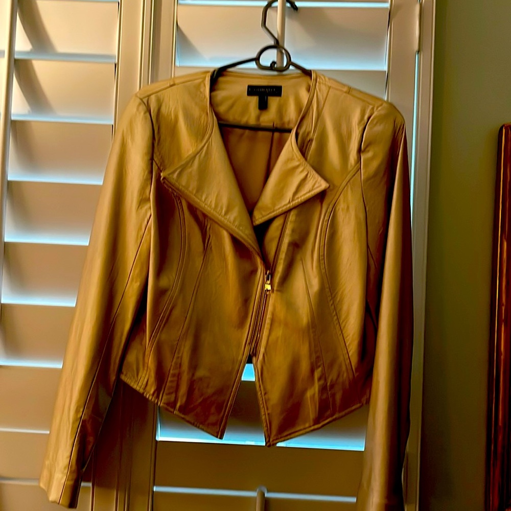 Beautiful Gold Metallic Jacket With Zipper. - Gem